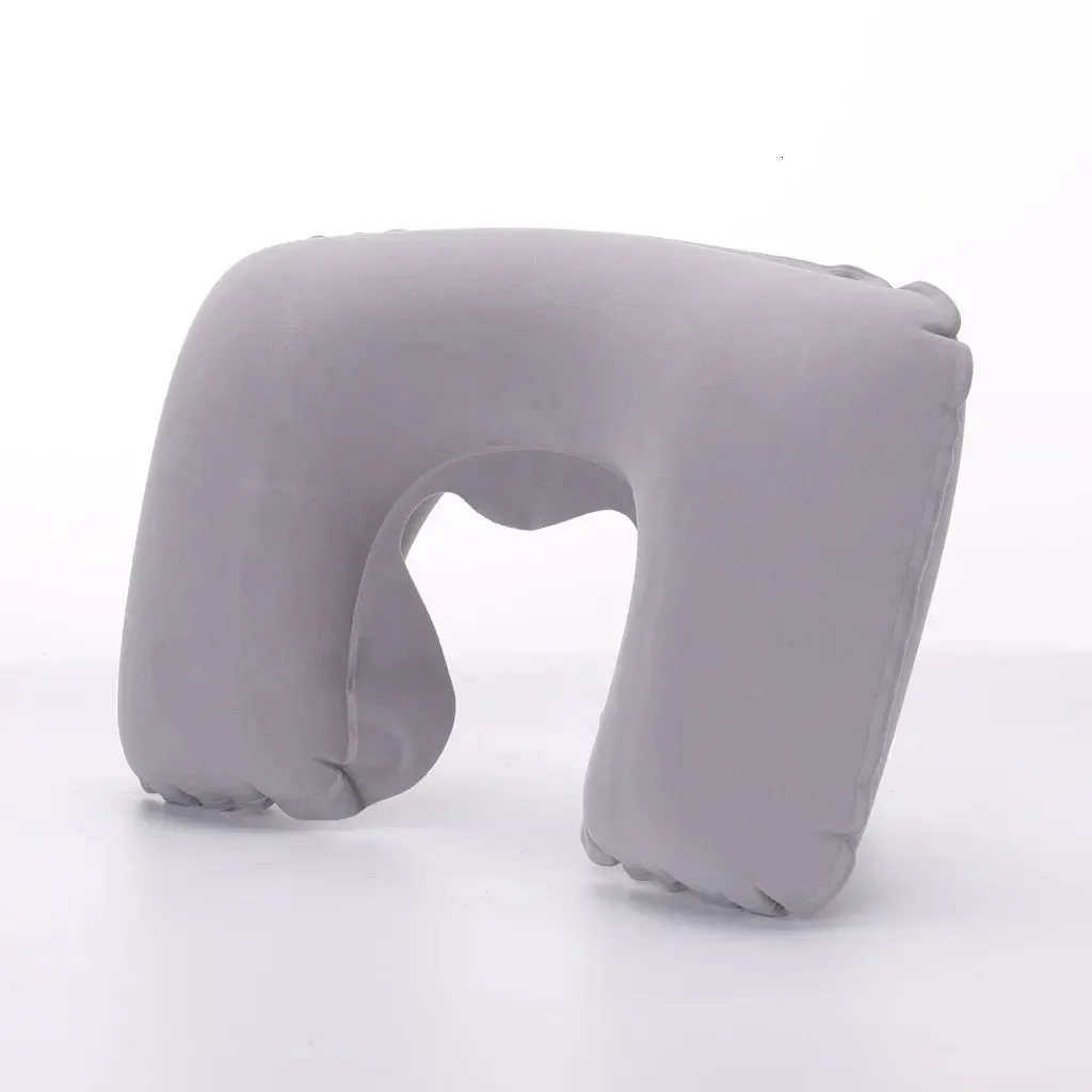 Inflatable U-shaped Travel Neck Pillow with Leak Proof Device, 100% ...