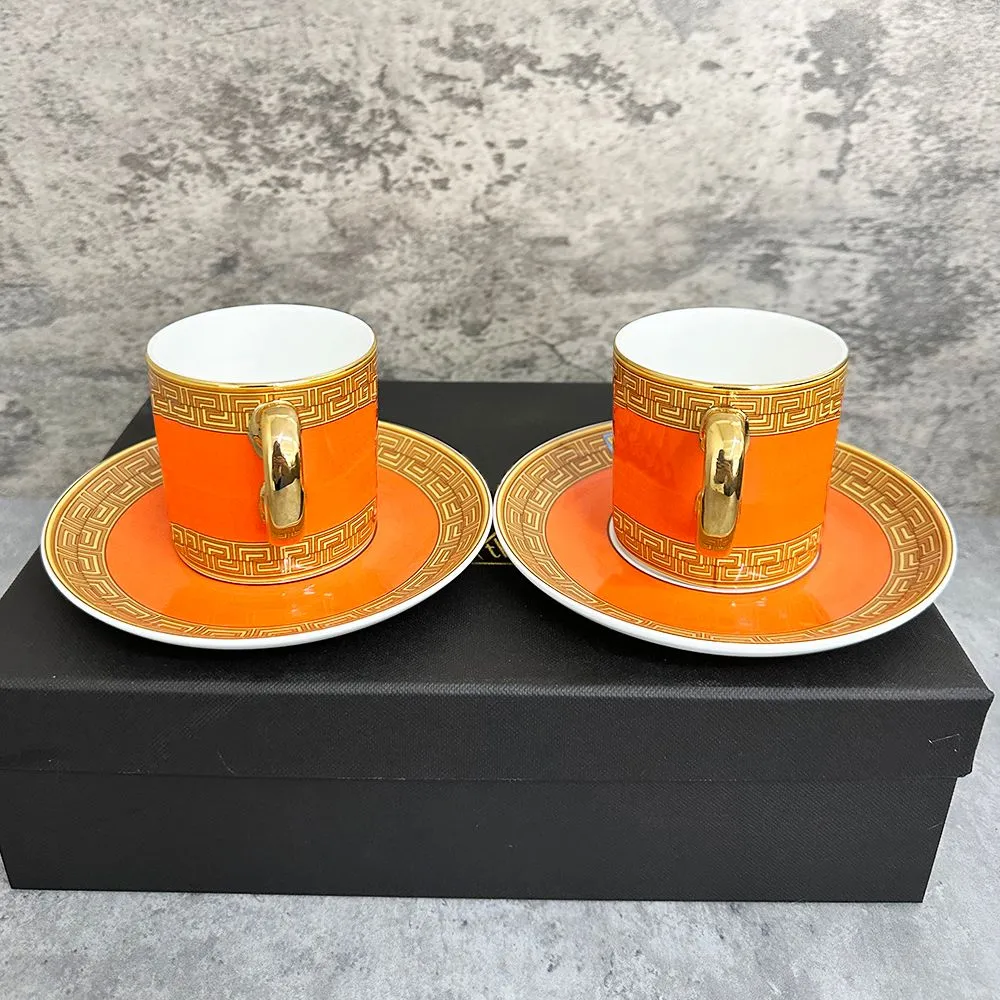 Bone China Coffee Cups and Saucers Set, Stainless Steel, 200-400 ml ...