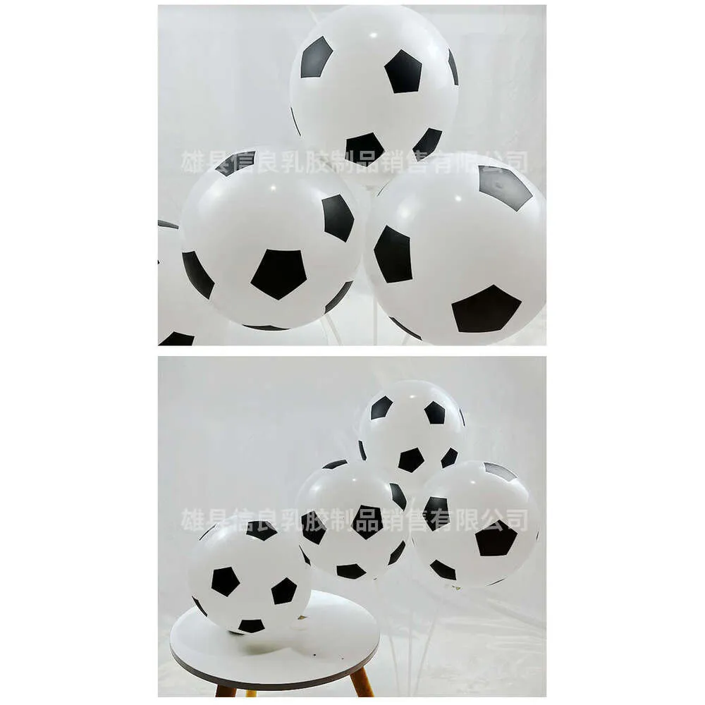 Printed Football Latex Balloon Decoration 3.6-4.3 ft Dark Gray Soccer ...