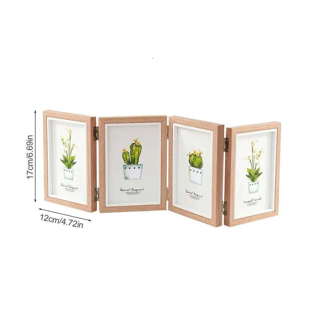Rustic Triple Family Picture Hinged Folding Collage Frame 4x6 Three ...