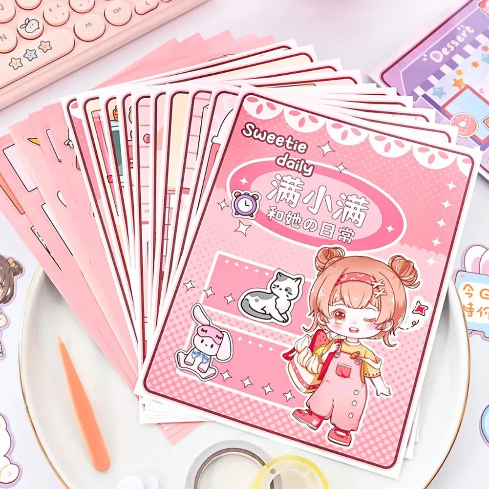 Creative DIY Animated Quiet Book Paper Doll Set for Children's ...