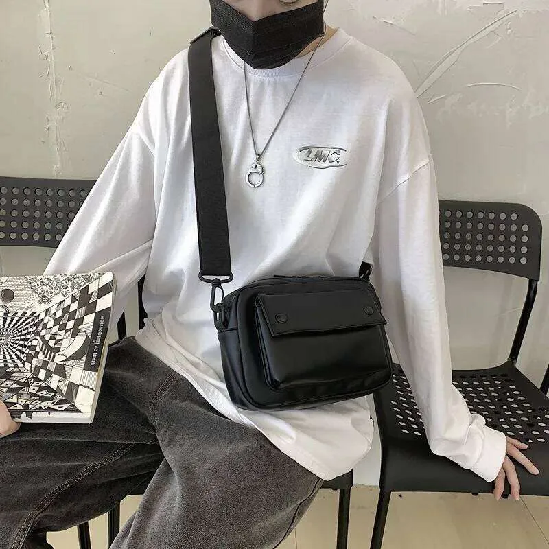 Pu Shoulder Bag with Nylon Hasp Closure for Men and Women, Extra Large ...