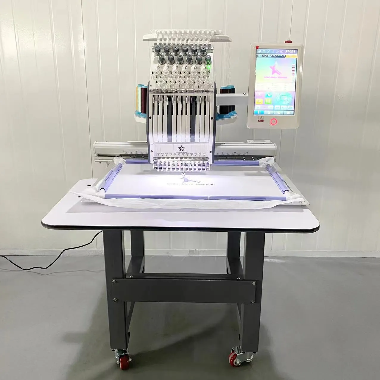 PooLin EOM 15-Needle Commercial Embroidery Machine 400×450mm Large Area ...