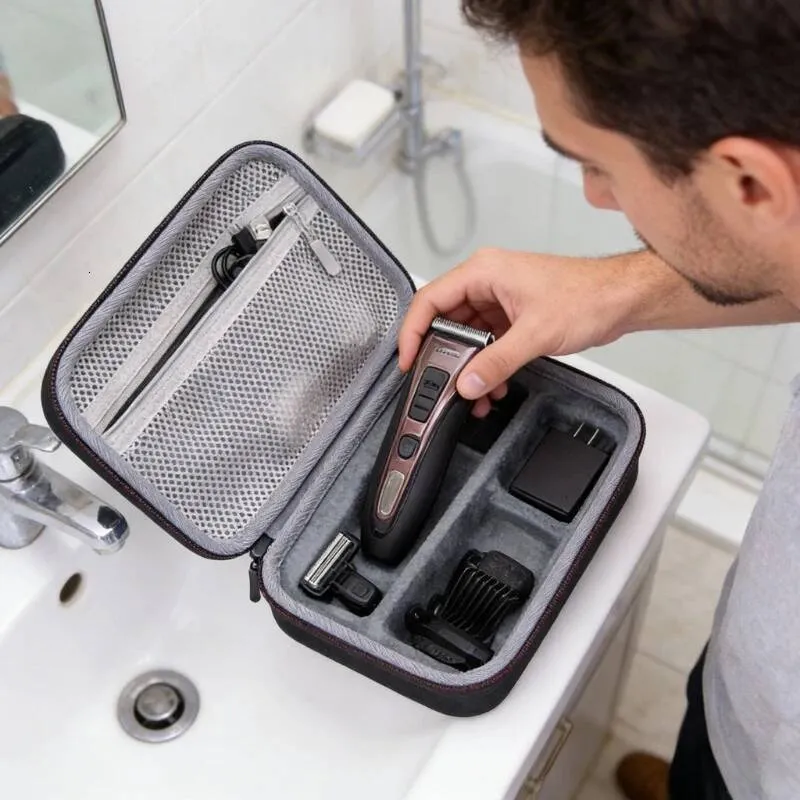 Shockproof EVA Hard Case Electric Razor Storage Bag with Zipper Closure ...