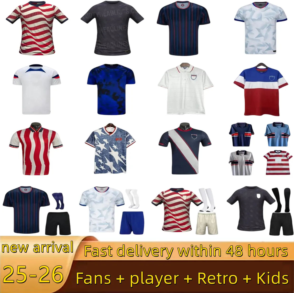 PULISIC USAS Soccer Jerseys Retro 1994 1996 Player Shirts For Men ...