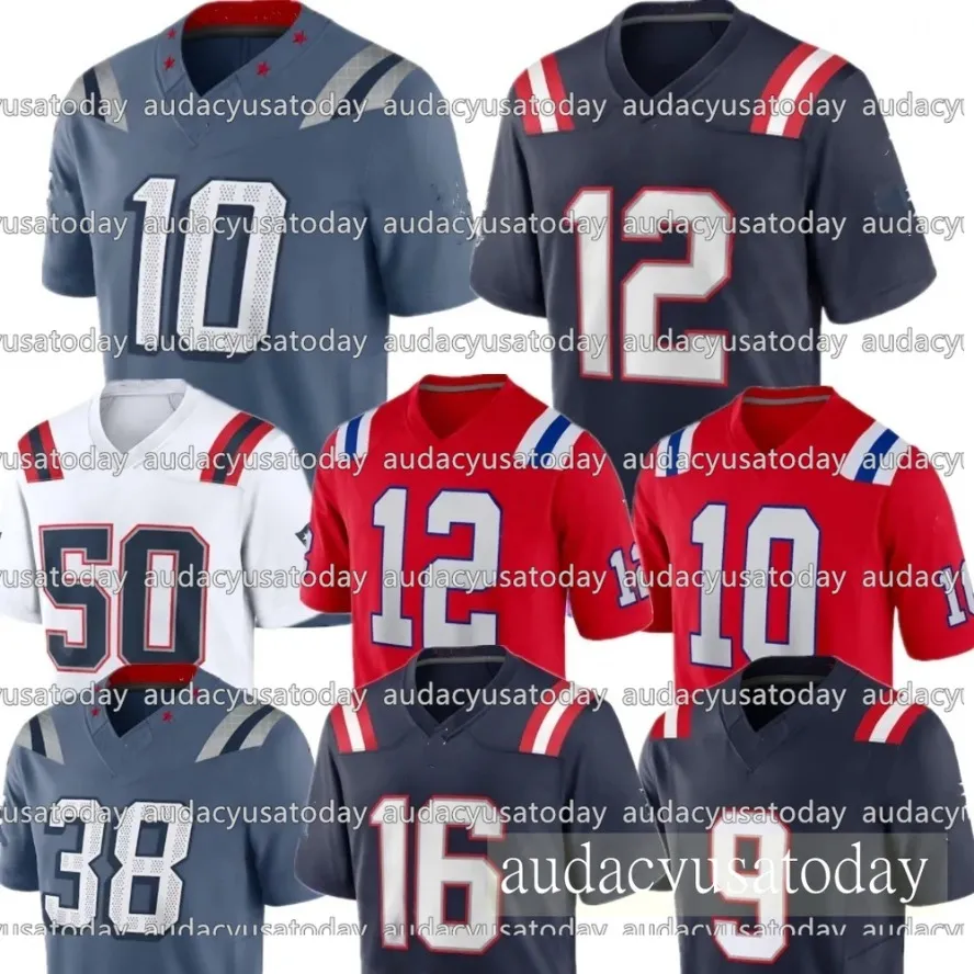 10 Drake Maye Christian Gonzalez TreVeyon Henderson Football Jersey Tom ...