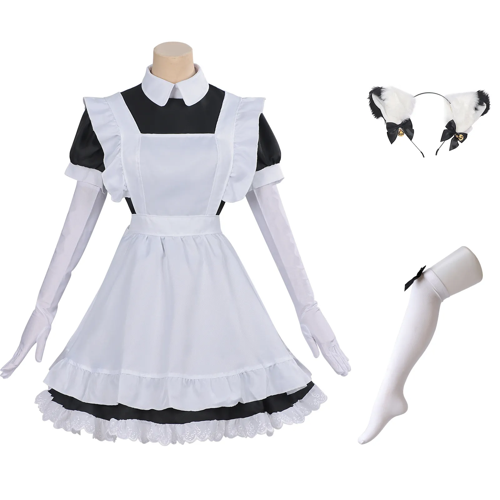 Plus Size Empire Silhouette Mid-Calf Dress for Women, Cotton Blend ...
