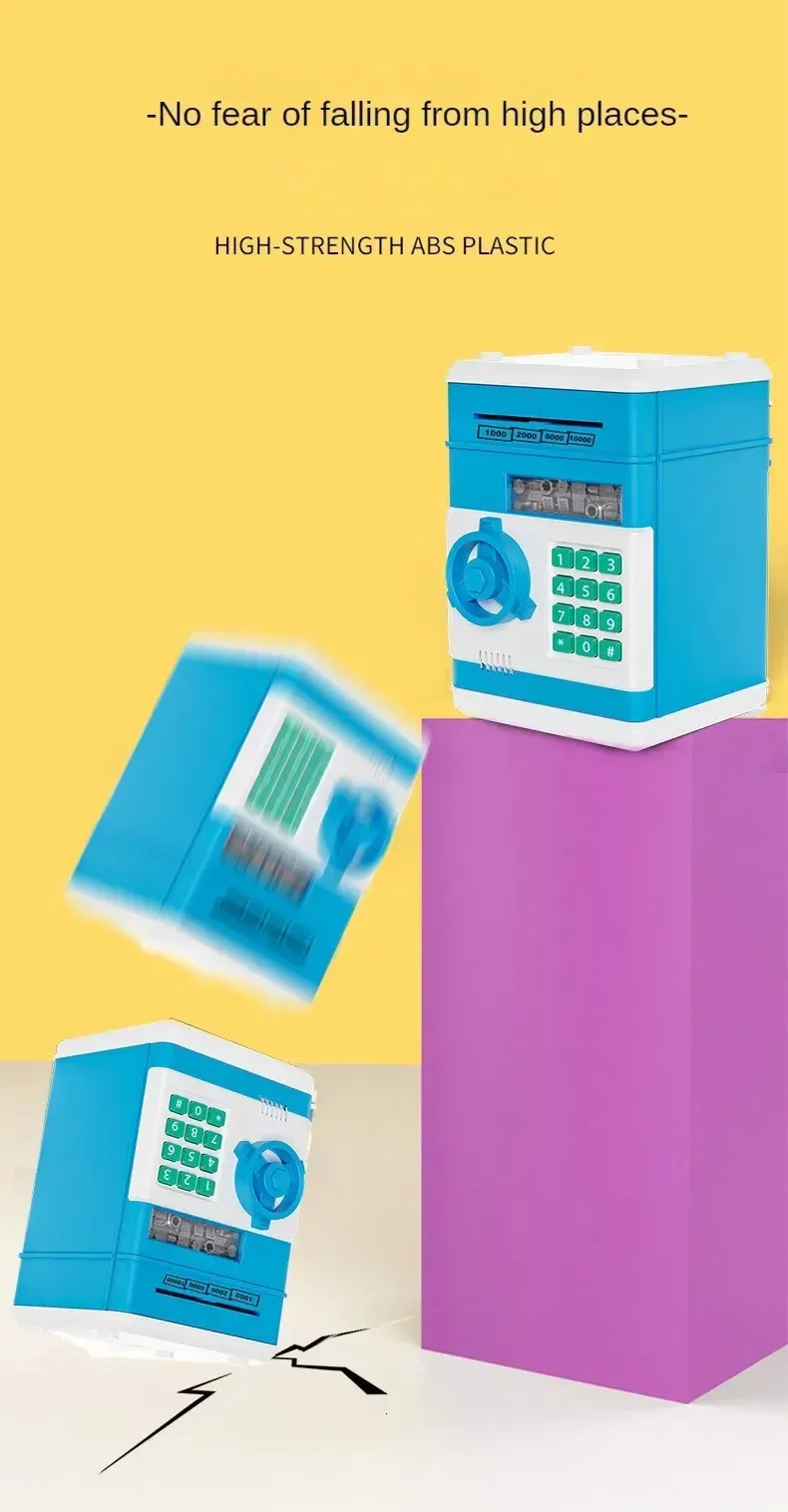 Electronic Piggy Bank ATM Kids Money Bank Coin Can Auto Scroll Paper ...