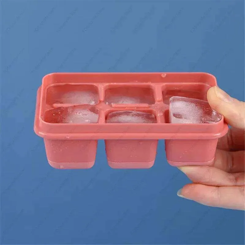 Mini Ice Cube Trays with Airtight Lid, Silicone Rubber, Stackable Small ...
