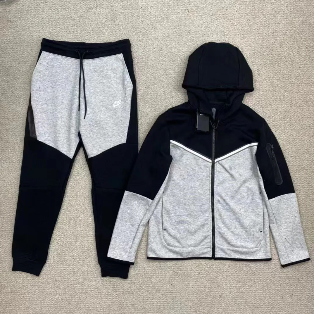 Mens Tech Fleece Sweatpants And Hoodie Set Designer Jogging Pants With ...