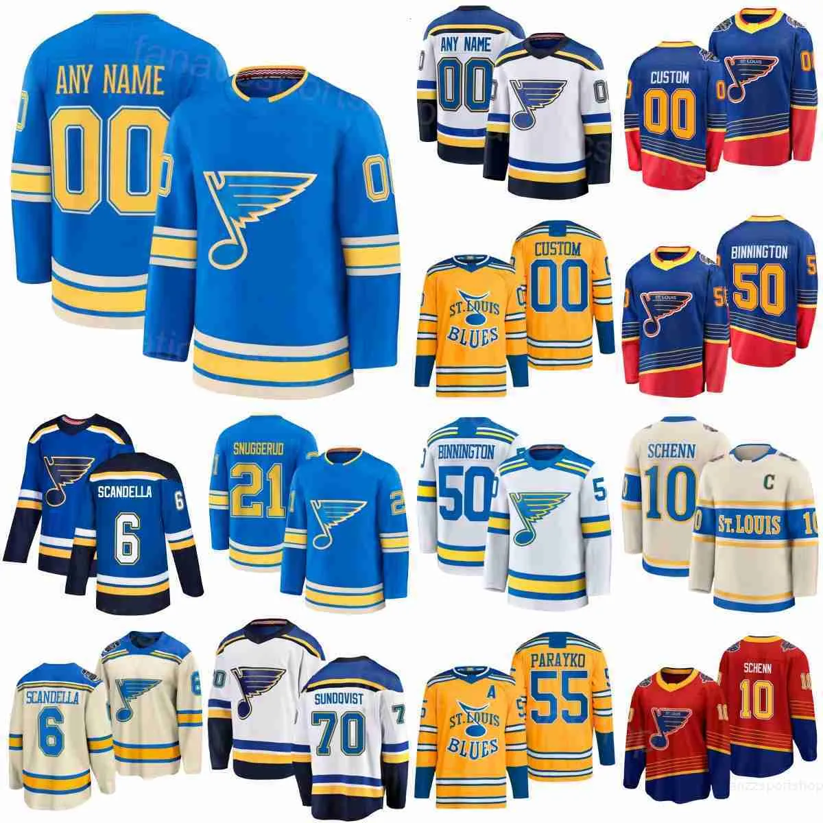 2026 Man Hockey Blues Jerseys Woman Youth 10 Brayden Schenn 50 ...