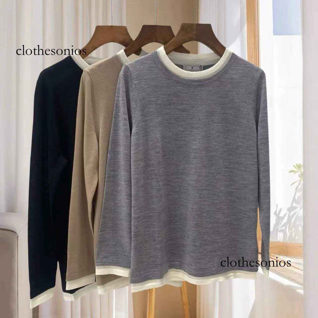 ER 80S Acetate Knitted Pullover Sweater for Women with Batwing Sleeve ...