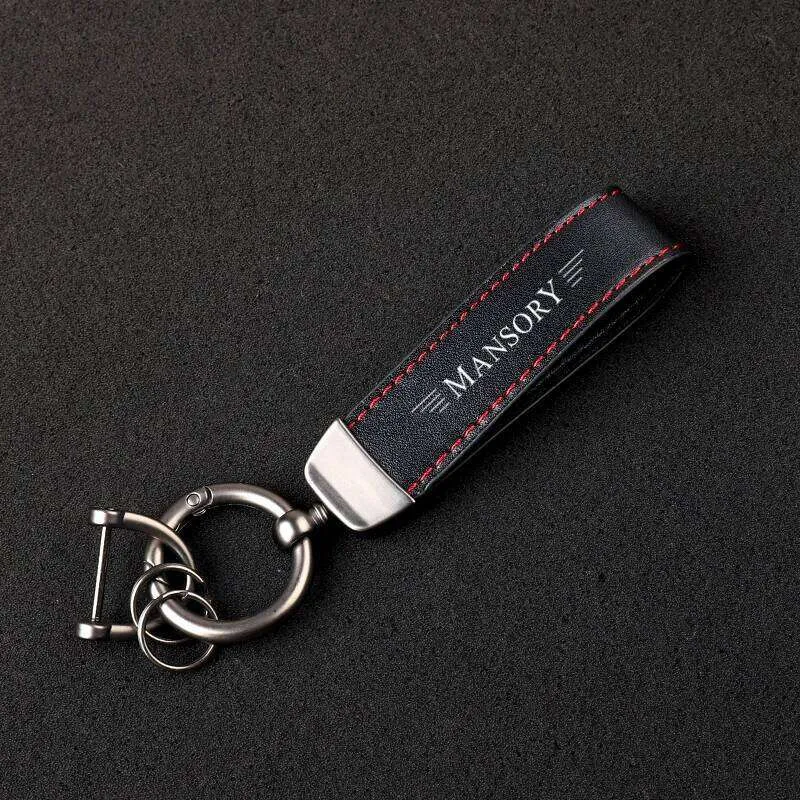 Luxury Leather Lanyard Keychain Car Key Ring with Plastic Alloy Bead ...