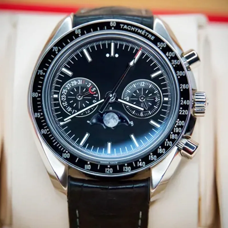 Moon Phase Multi-Function Mechanical Automatic Chronograph Watch for ...