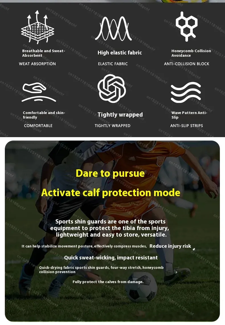 Thickened Soccer Shin Guards Calf Compression Sleeve Honeycomb Pads ...