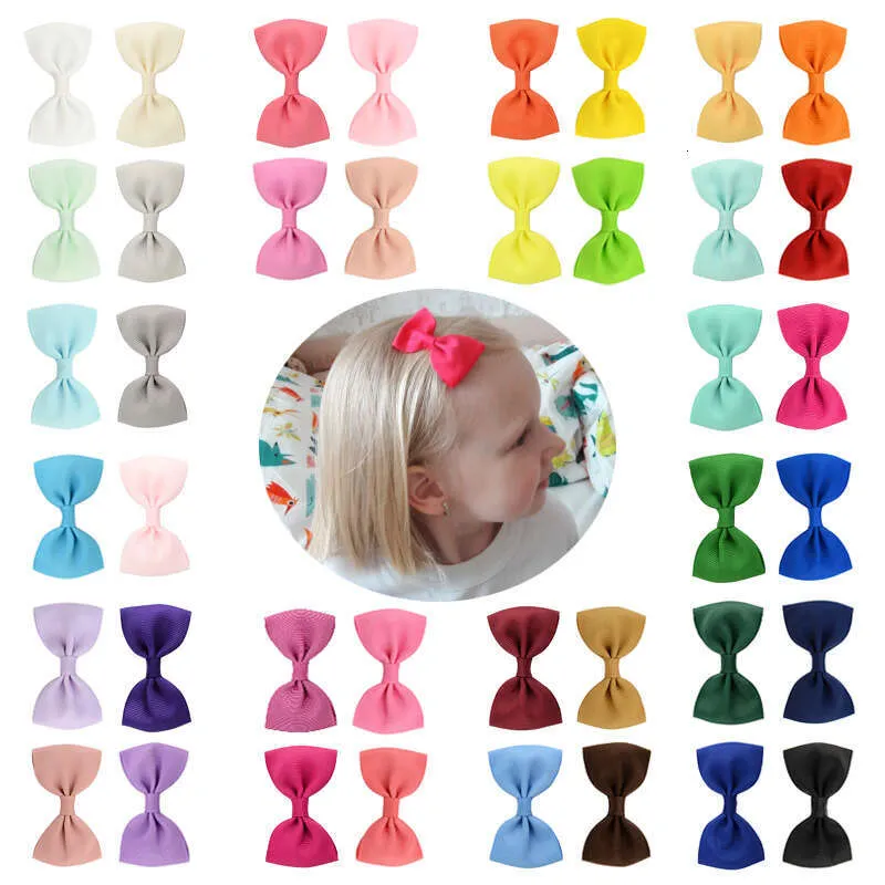 Solid Color Children's Bowknot Version Cute Clip Baby Hair Accessories ...