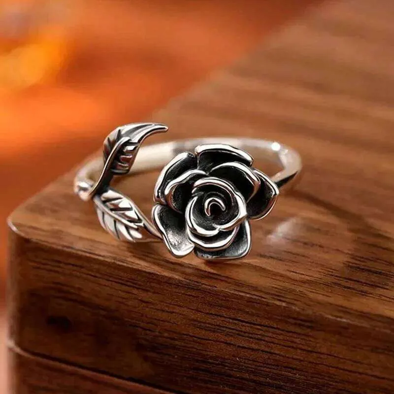 Vintage Bohemian 3D Rose Flower Rings For Women ... From Dh1100285003 ...