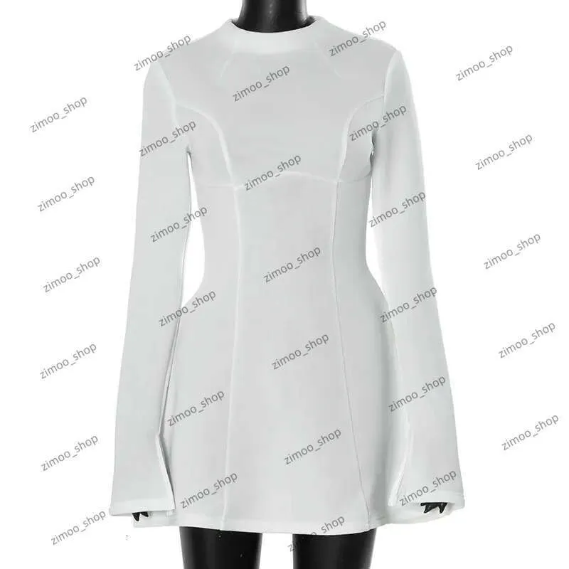 Floor-Length Polyester Mini Dress Women Solid Slim A-line Short Sleeve ...