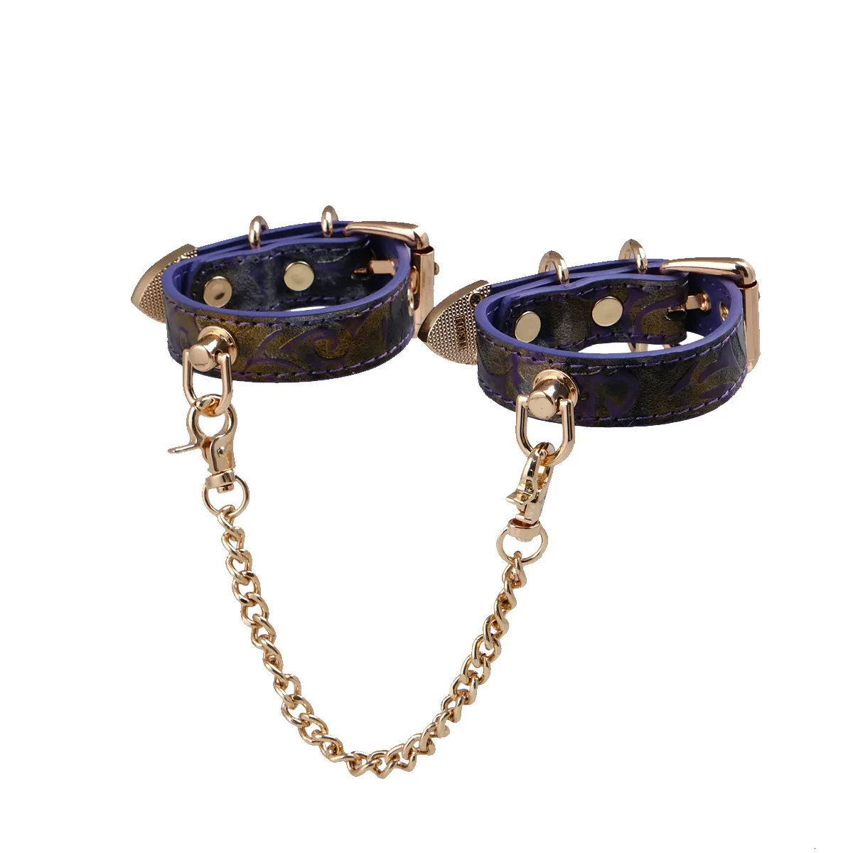 Say Yeay Unisex Stainless Steel Silver-Plated Handcuffs and Foot Cuffs ...