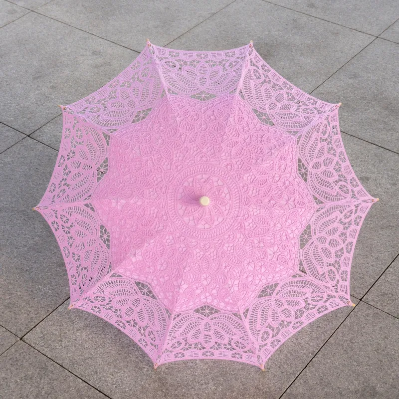Wholesale Handmade Pink Lace Lace Umbrella For Photography, Dance ...