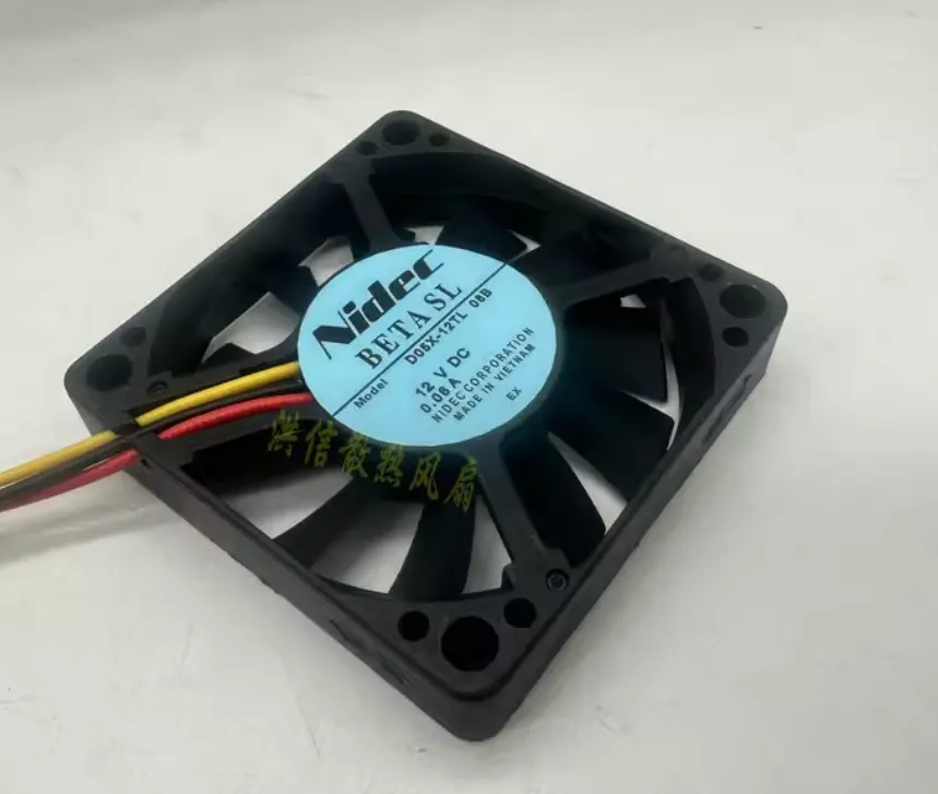 Nidec 5010 D05X-12TL 08B DC 12V 0.06A 50 × 10 mm three-wire brushless ...