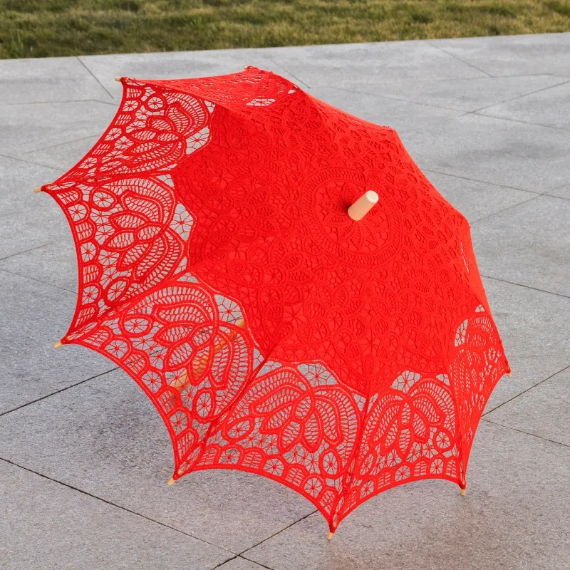 Craft Lace Embroidered Lace Umbrella European Style Princess Parasol ...