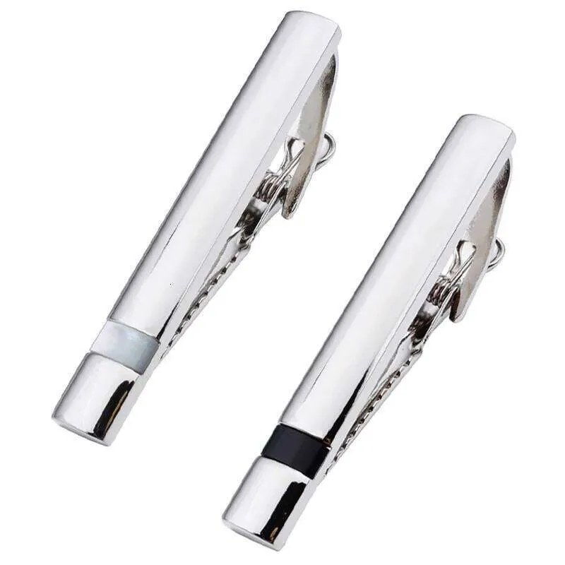HAWSON Mother of Pearl Tie Pins Clips for Men Silver Plated 18K Gold ...