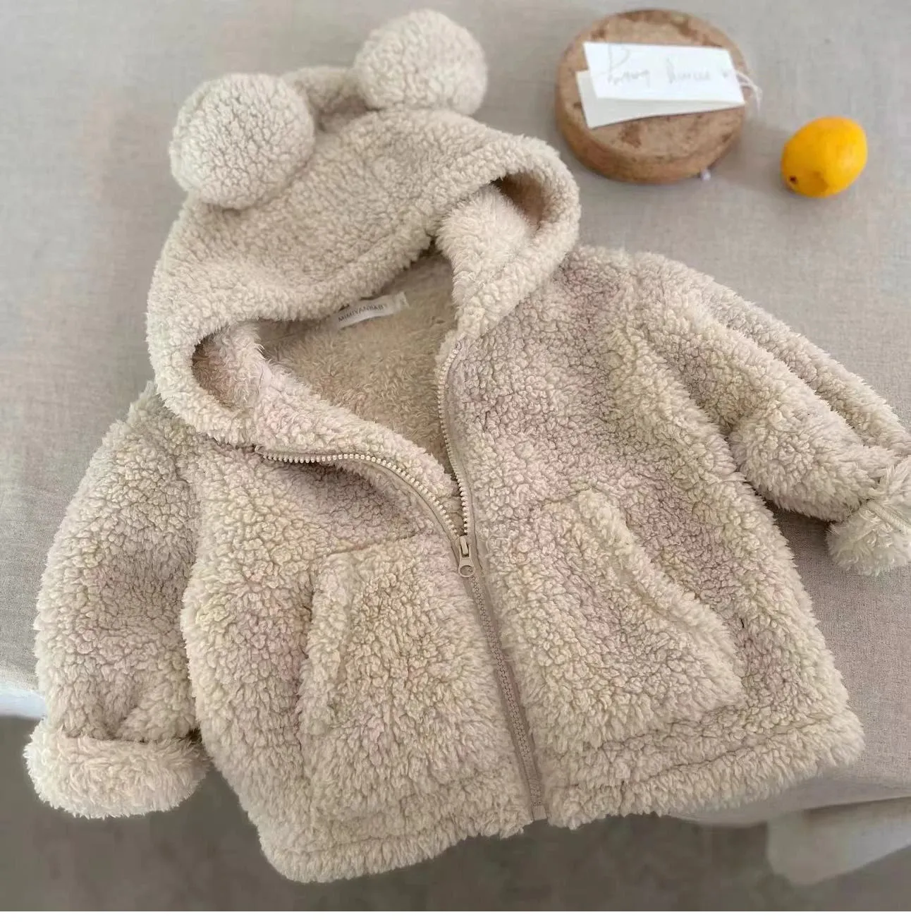 Ircomll Baby Fleece Jacket Children Outerwear Long Sleeve Plus Velvet ...