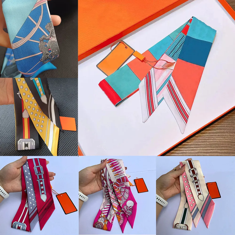 Fashion Designer Scarf Luxury Printed Letter Silk Scarf Women's Handbag ...