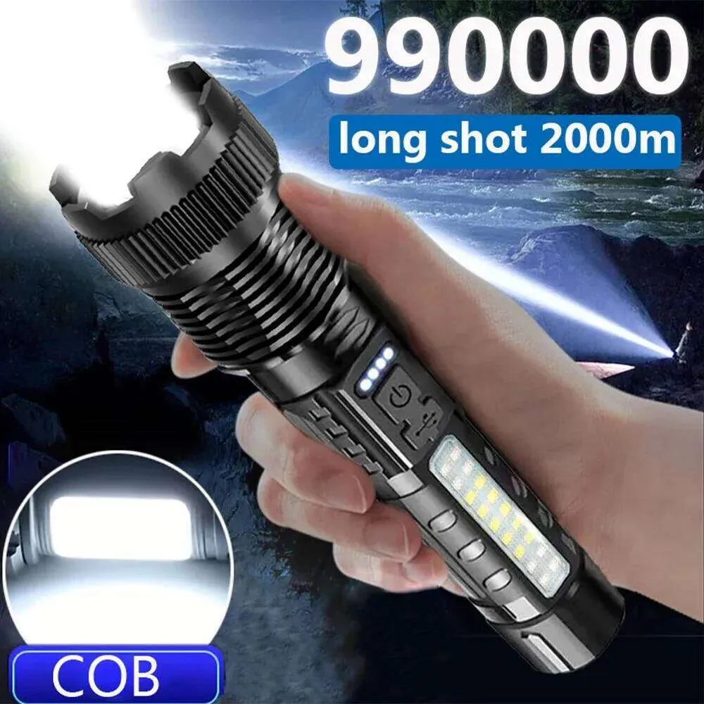 High Power Blue LED USB Rechargeable Fishing Flashlight with XM-L2 LED ...