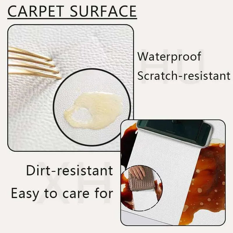 L-shaped Kitchen Carpet PVC Waterproof Non-slip Floor Mat Plaid Pattern ...