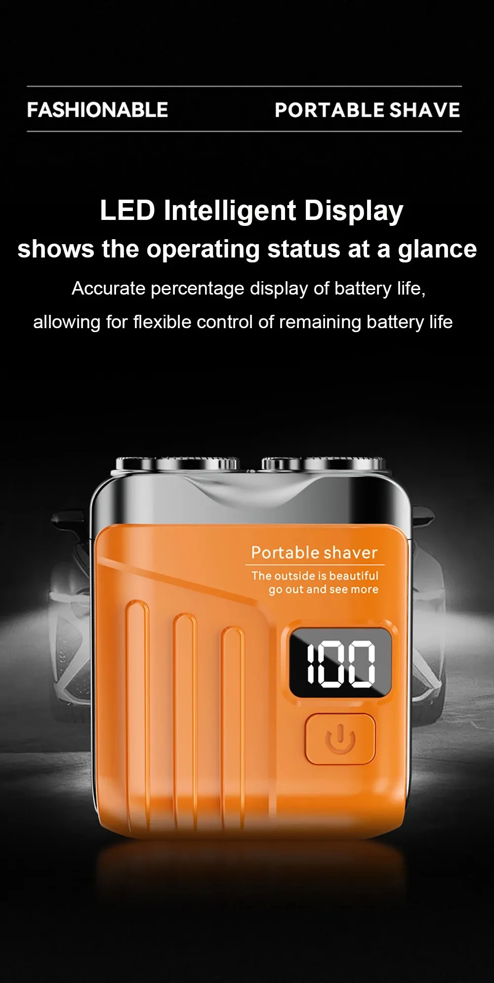 Electric Shaver Men Beard Trimmer Wet Dry Use Dual Blades Razor USB ...