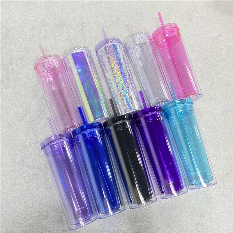 19oz Clear Acrylic Double Wall Tumbler Travel Mug with Lid 25 Pack USA ...