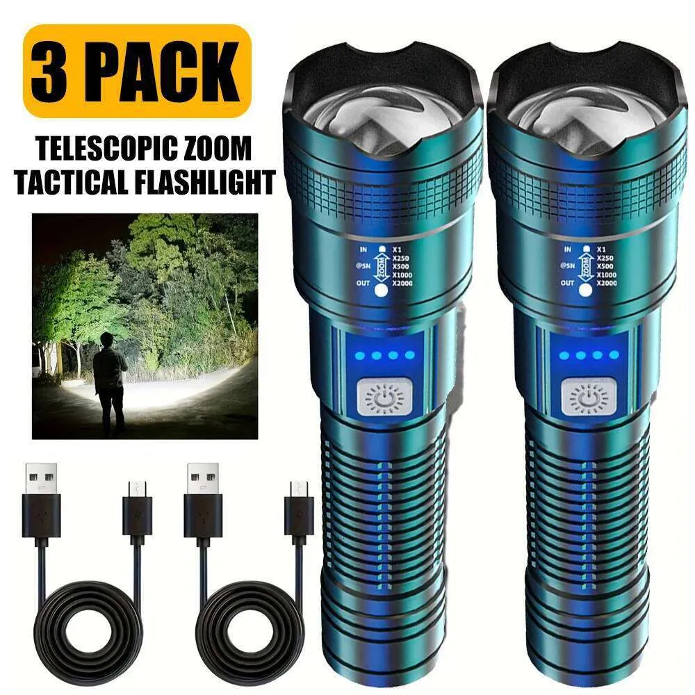 LED Fishing Flashlight with Built-in 1200mAh Battery, Blue Light ...