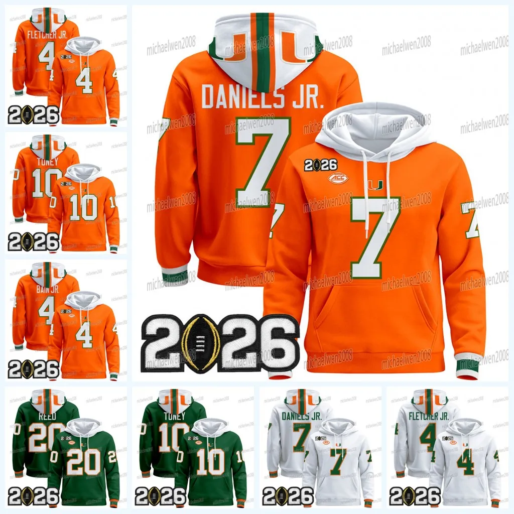 BIG TALL Miamis Hurricane 2026 Final Patch Hoodie Jersey Malachi Toney ...