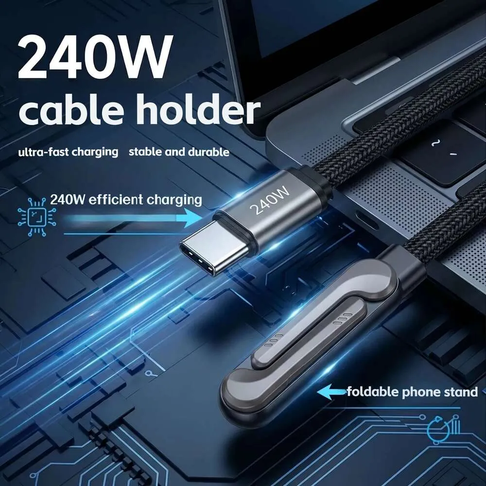240W Fast Charging Power Cable with Bracket for Type-C Devices ...