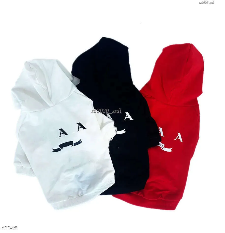 Designer Pet Red Hoodie with Black Letter Logo for Small Dogs and Cats ...