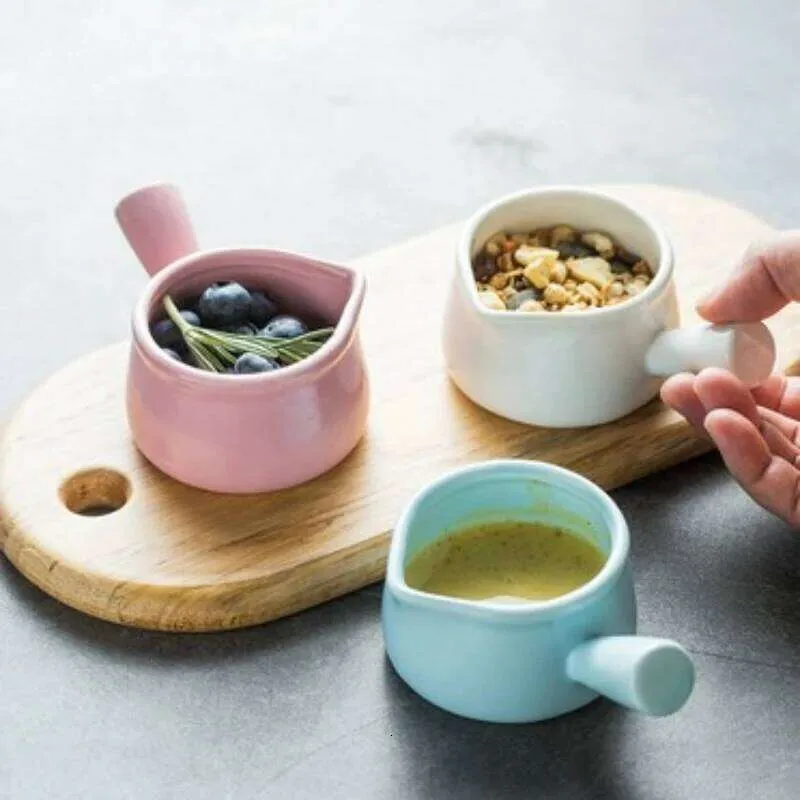 Mini Ceramic Milk Cup Creamer Jug Multifunctional Seasoning Dish Small ...