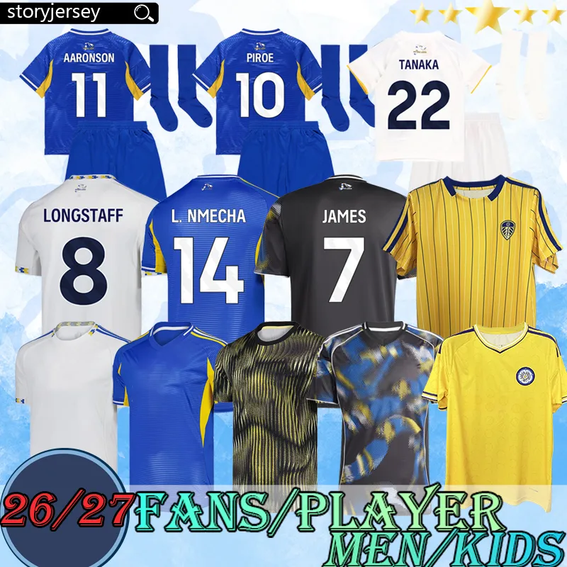 Leeds Soccer Jerseys 2025 2026 Men & Kids 3XL 4XL Football Shirt Set ...
