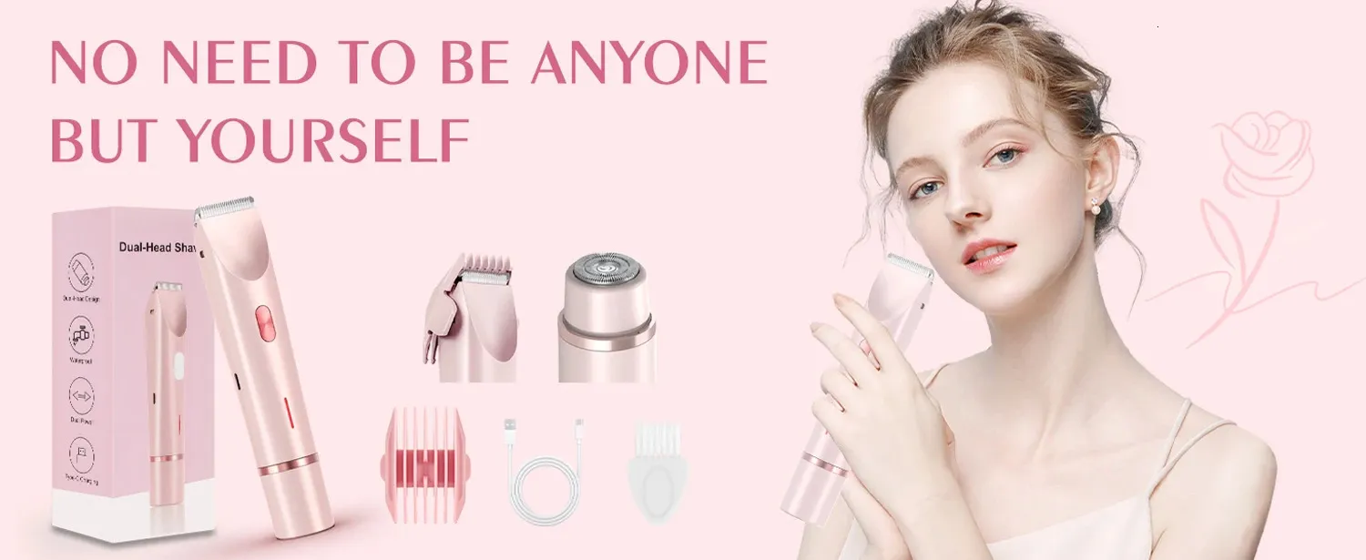 Electric Razor for Women Body Epilator Bikini Trimmer with Wax Shaving ...