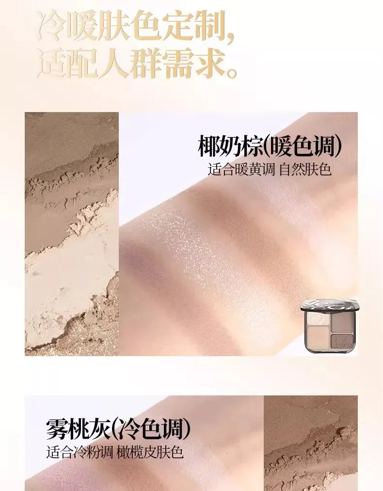 VEECCI Contour Bronzer Palette Cream Formulation Matte Shimmer Natural ...