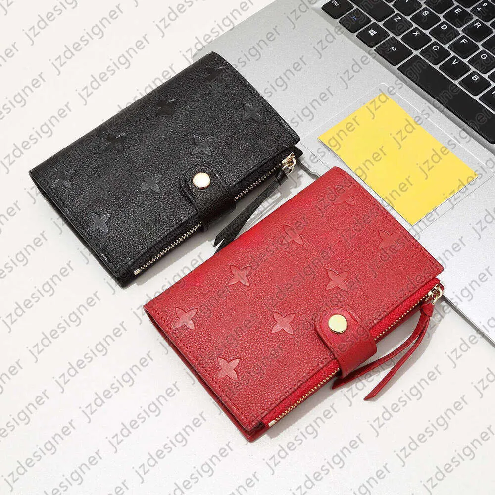 Classic Folded Buttons Leather Wallet Unisex Square Short Standard ...