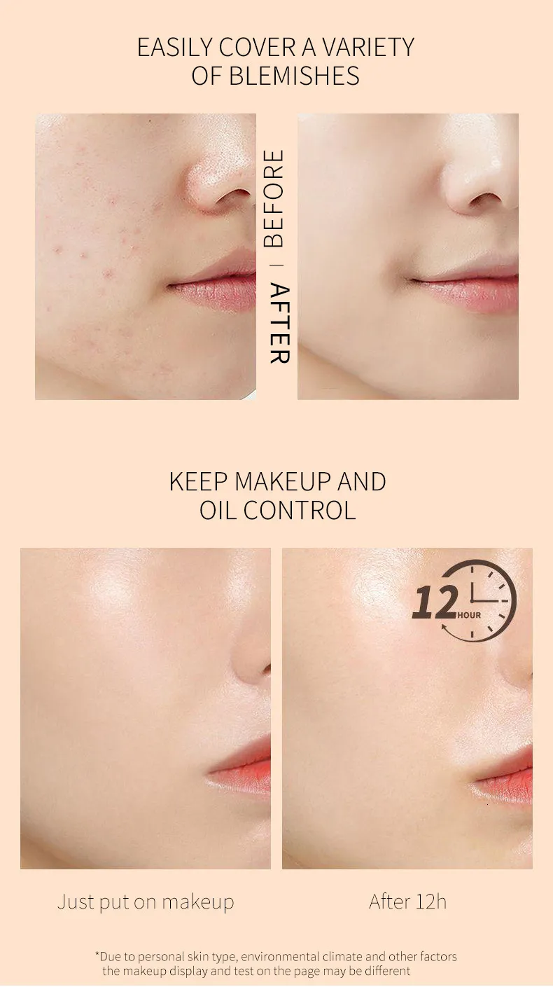 Luxury Color Small Bottle Foundation Concealer BB Cream Hydrating Oil ...