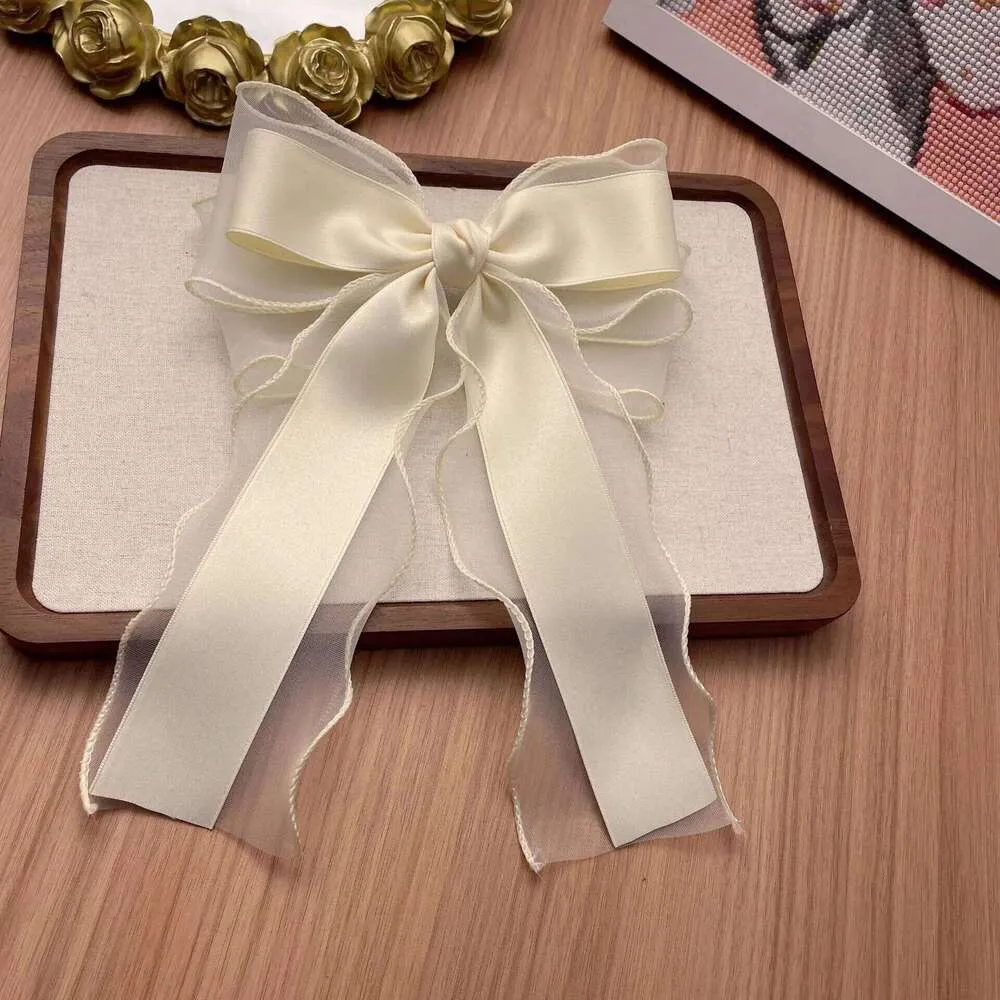 Elegant Long Ribbon Bow Spring Hairpins for Women, Girls, and Kids Hair ...
