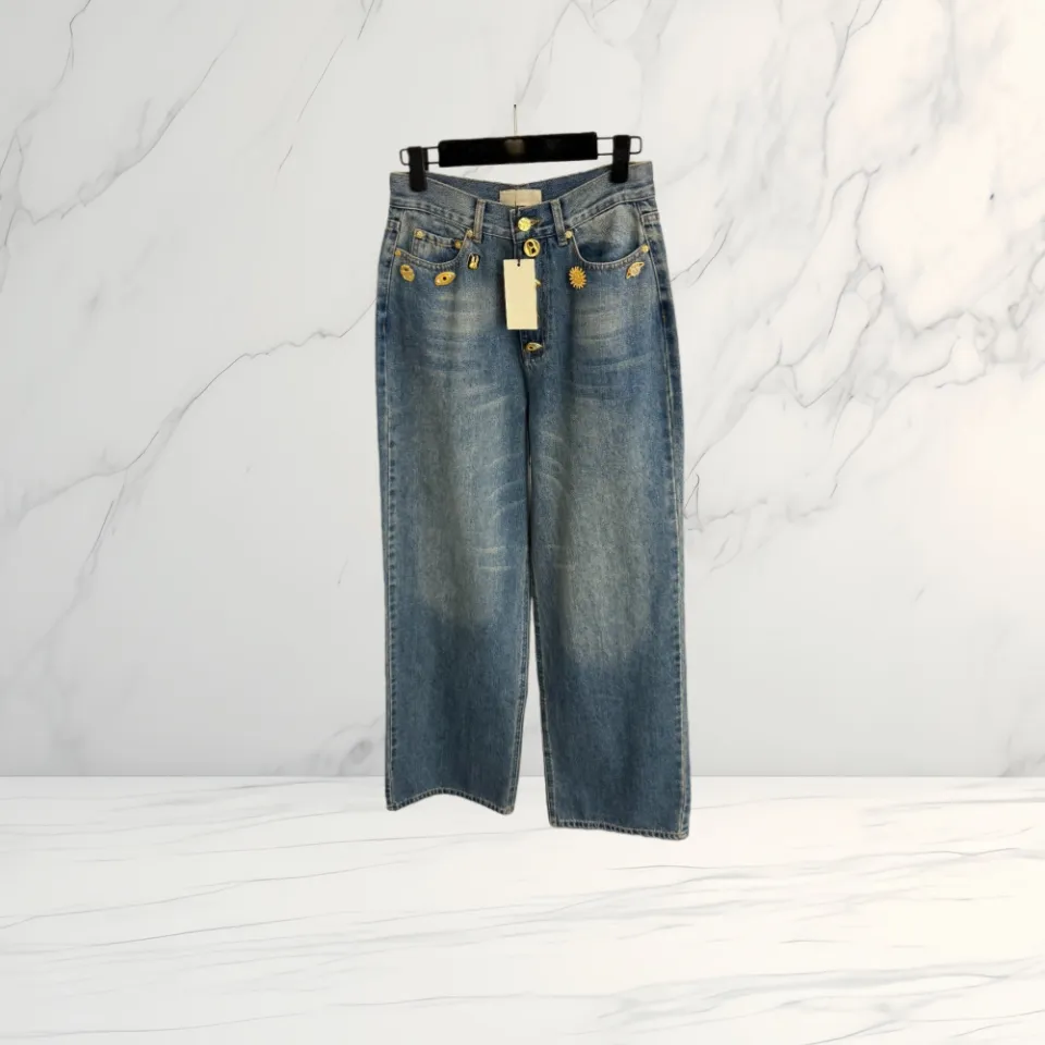 Denim Jeans With Asymmetric Metal Buttons Stylish,... From Prvlgd, $53. ...