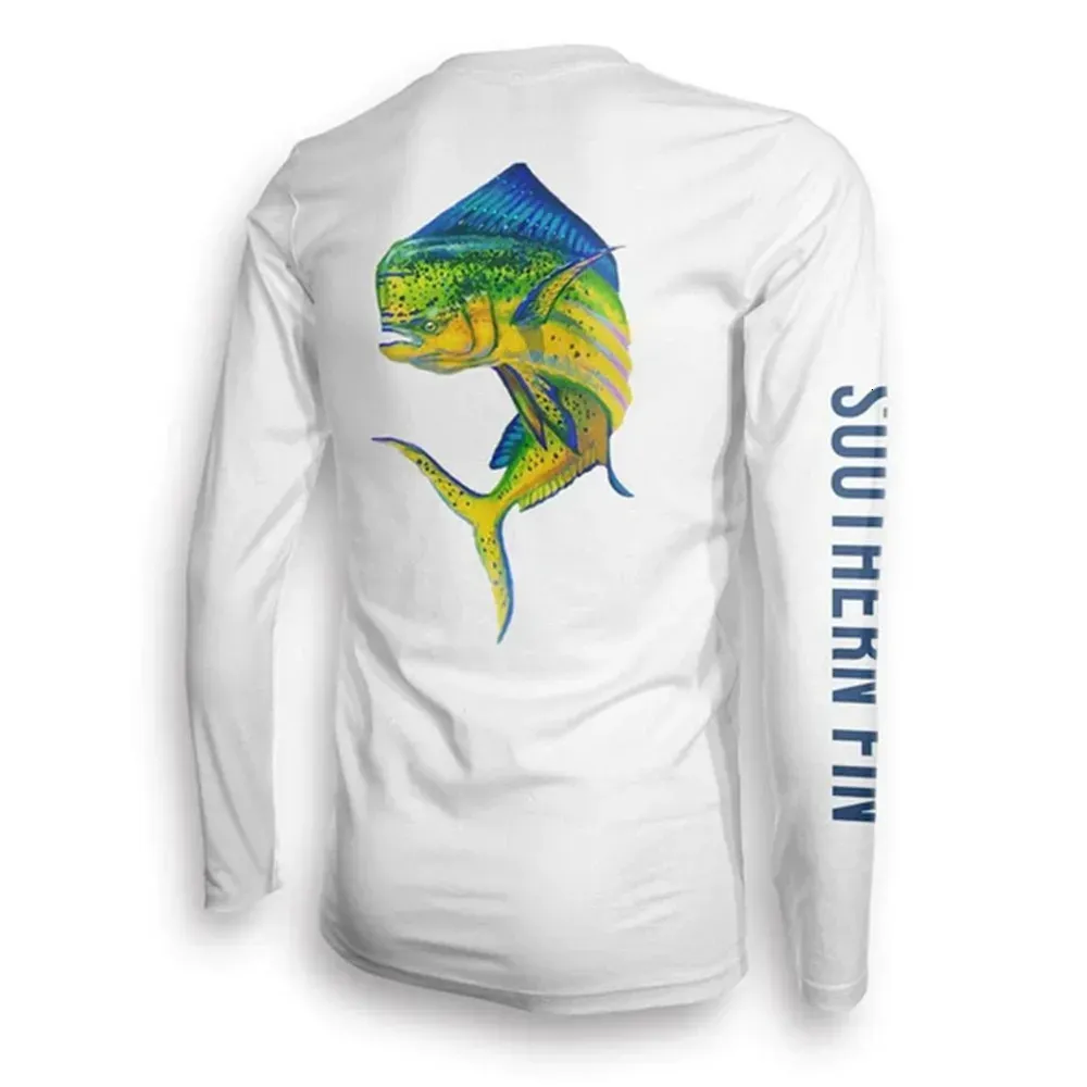 SOUTHERN FIN Fishing Shirt Men UPF Sun Protection Breathable Long ...