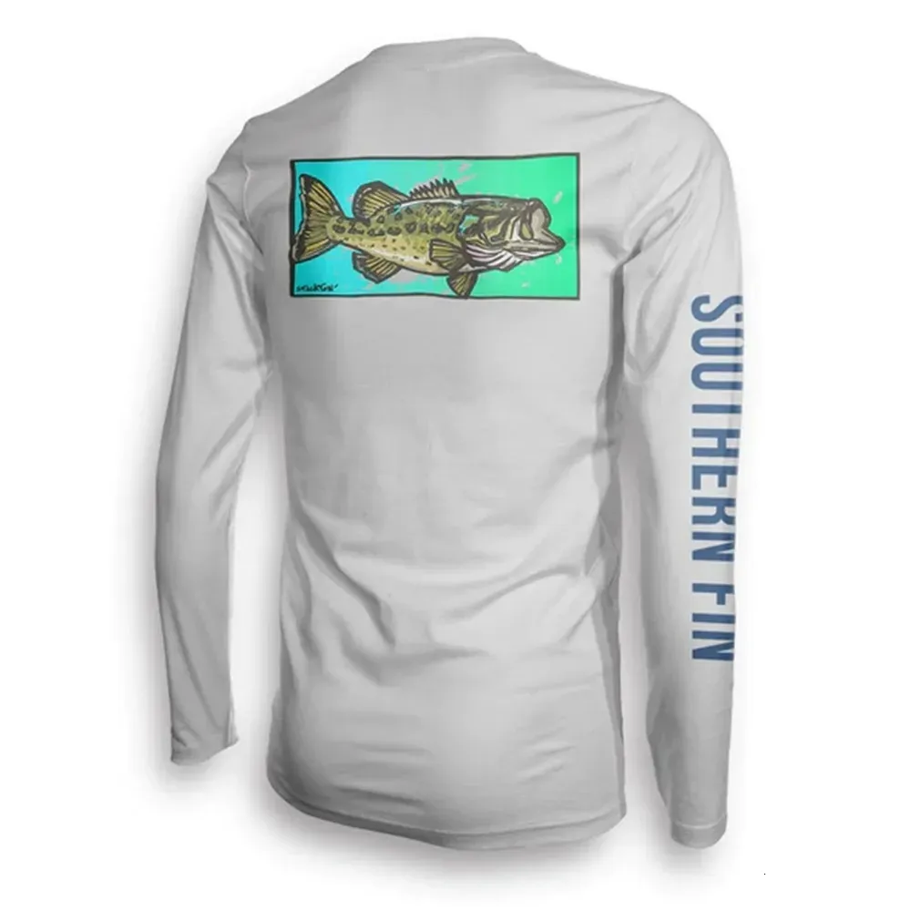 SOUTHERN FIN Fishing Shirt Men UPF Sun Protection Breathable Long ...