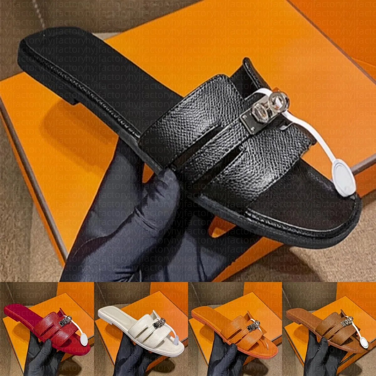 Designer Womens Slides Flat Casual Buckle Strap... From Hyjfactory, $41 ...