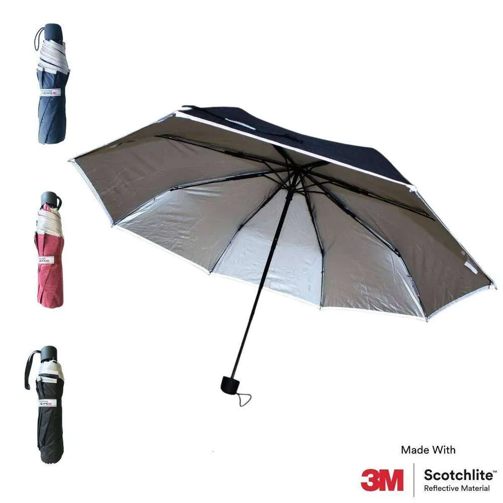 Salzmann Compact Pocket Reflective Umbrella with Aluminum Frame and 3M ...