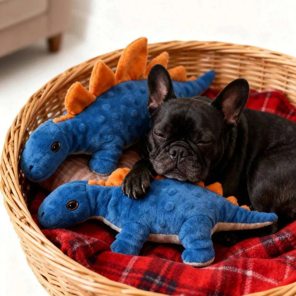 wss Pet-Resistant Chewable Plush Interactive Dinosaur Toy with Sound ...